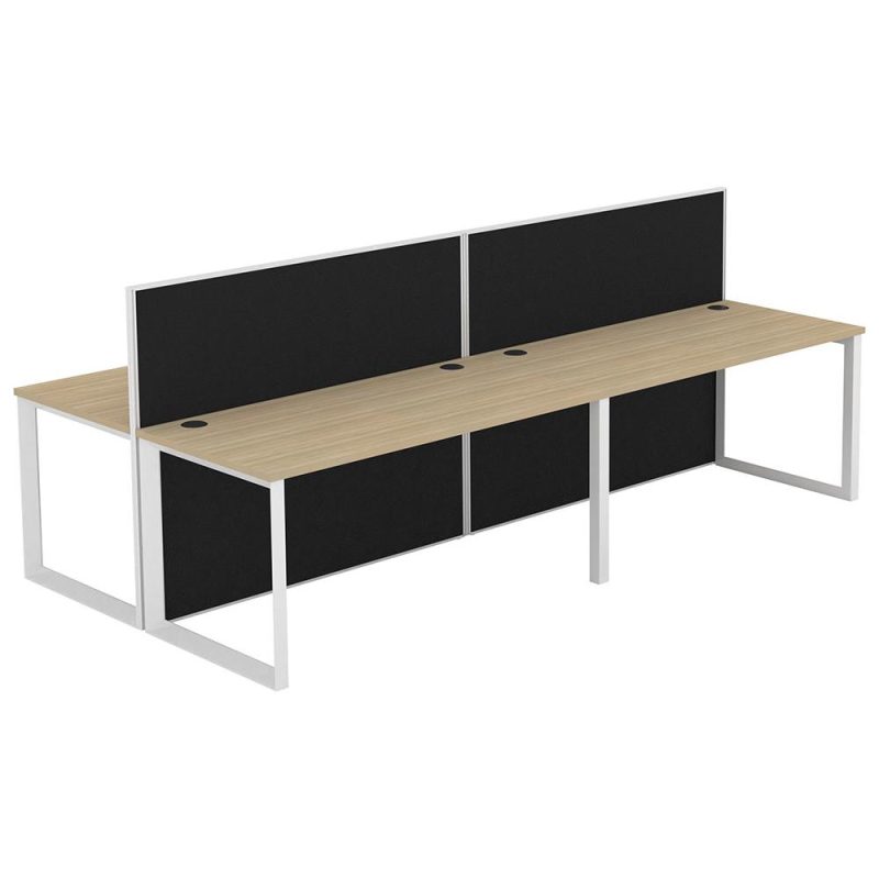 Citi Loop Back-to-Back Panel Screen 4P Workstation | Empire Furniture