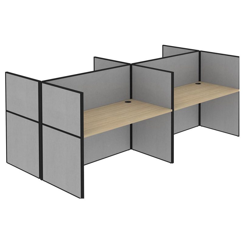 Citi Back-to-Back Divided Panel Screen 4P Workstation | Empire Furniture