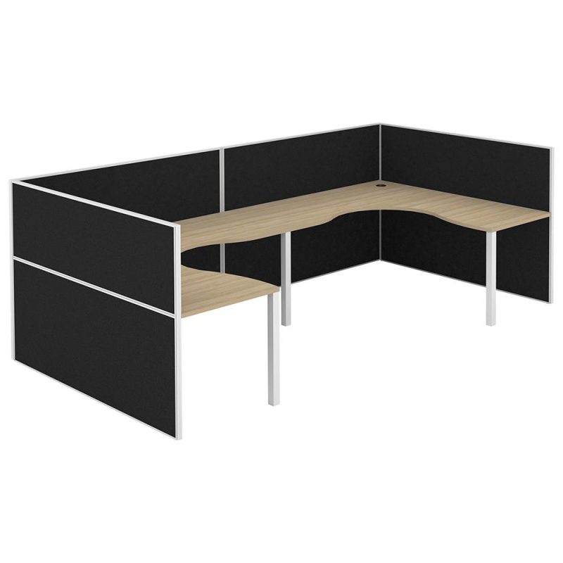 Citi 50/50 U Pod Panel Screen 2P Workstation | Empire Furniture