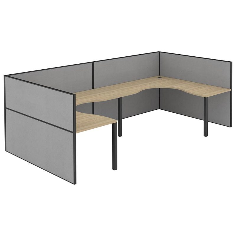 Citi 50/50 U Pod Panel Screen 2P Workstation | Empire Furniture