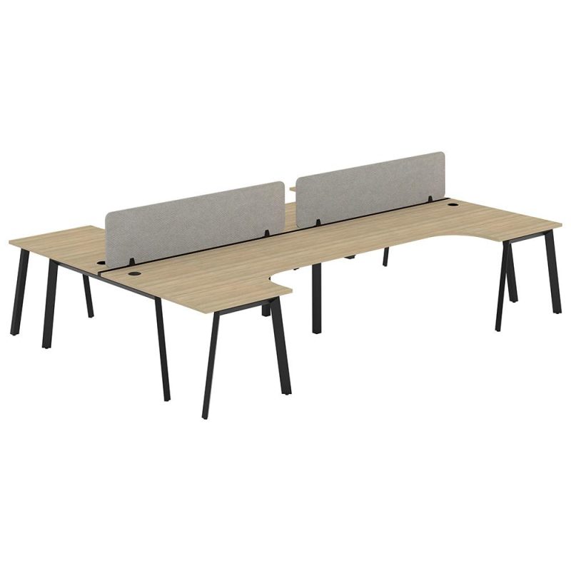 Citi A-Leg H Pod 4P Workstation with Acoustic Panel | Empire Furniture