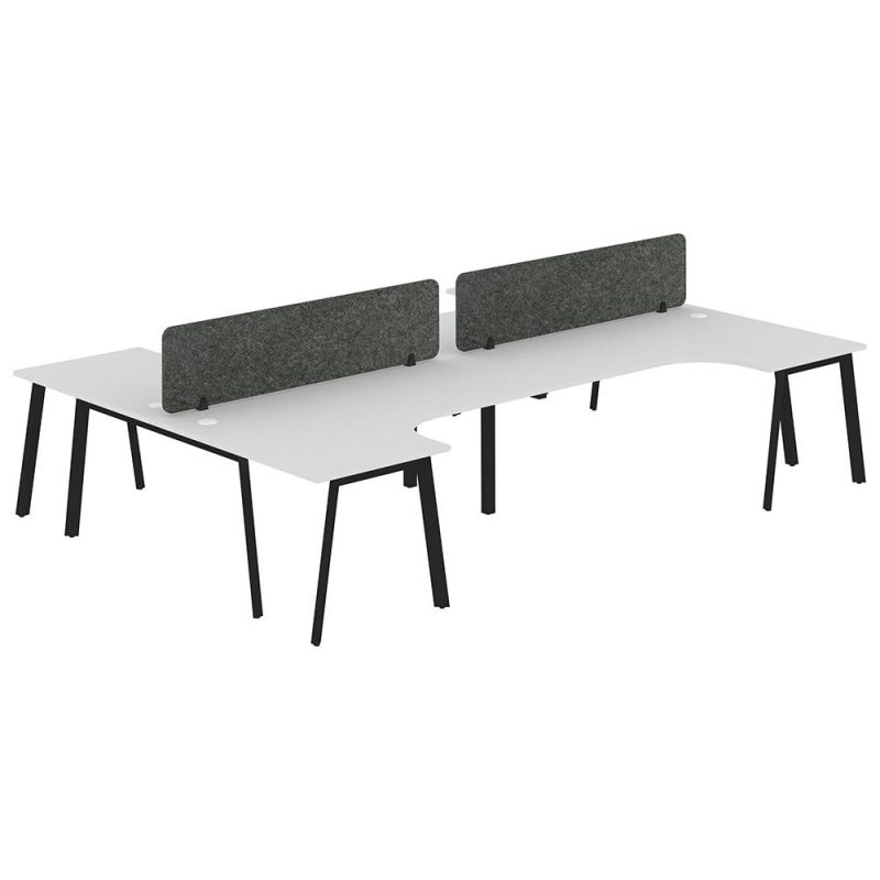 Citi A-Leg H Pod 4P Workstation with Acoustic Panel | Empire Furniture